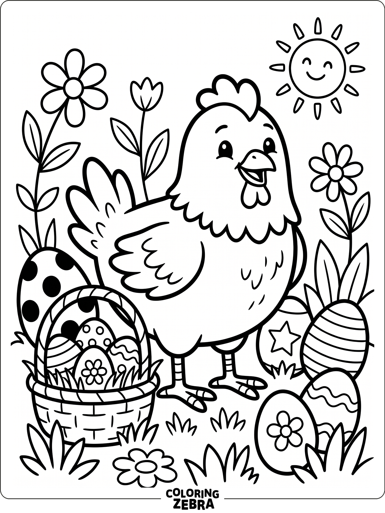 50 Free Chicken Coloring Pages - Printable PDF Sheets