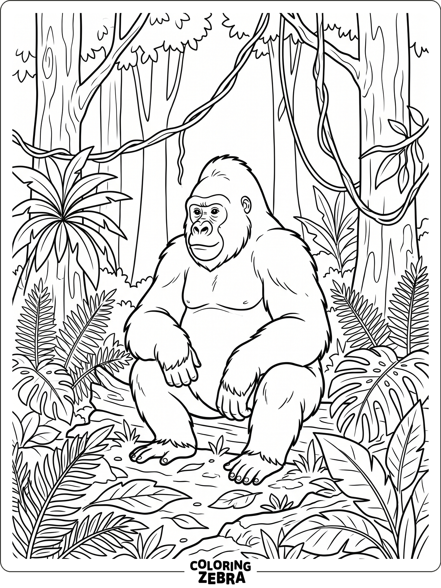 42 Free Gorilla Coloring Pages - Printable PDF Sheets